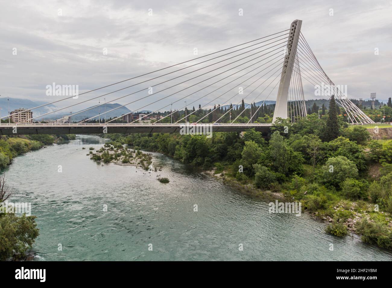 Millenium bridge in Podgorica, capital of Montenegro Stock Photo - Alamy