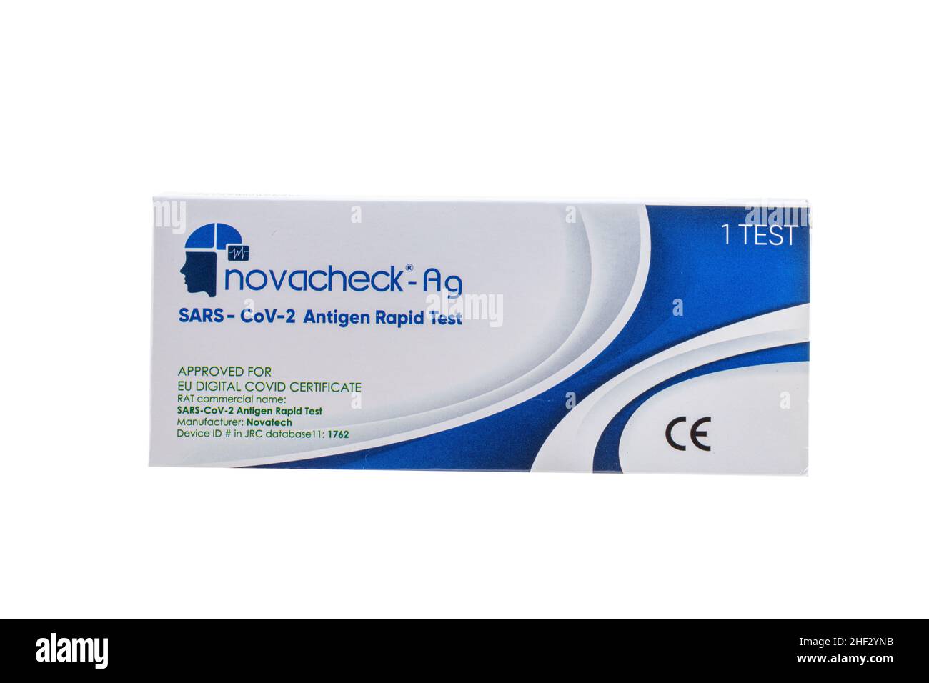 Istanbul, Turkey January 13, 2022; The Novacheck-Ag Cov-2 antigen rapid ...