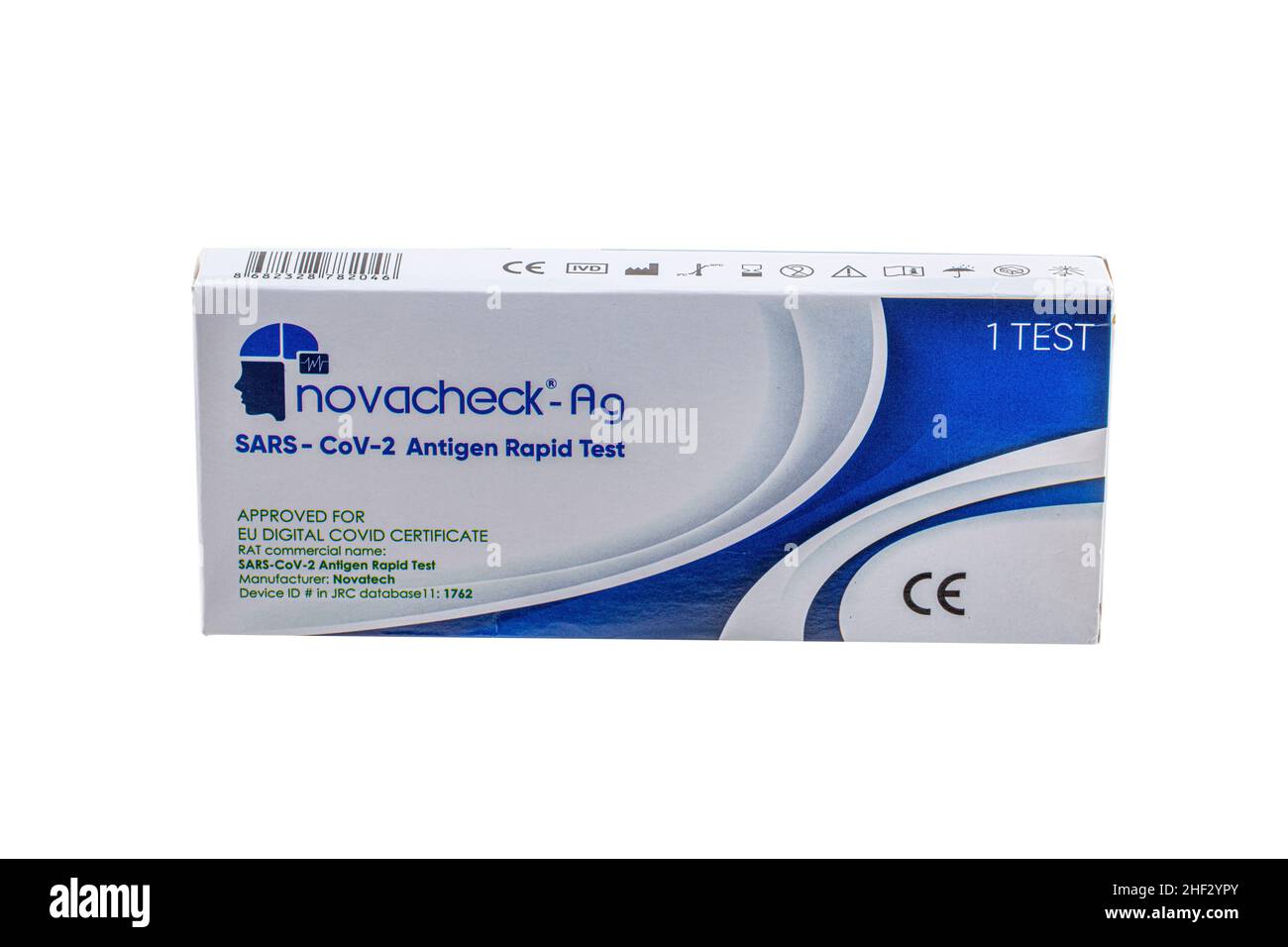 Istanbul, Turkey January 13, 2022; The Novacheck-Ag Cov-2 antigen rapid ...