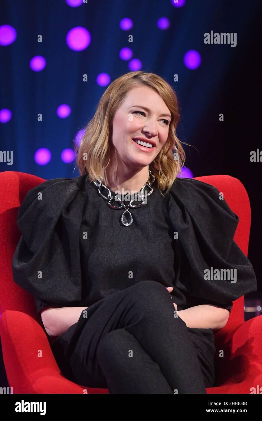 EDITORIAL USE ONLY Cate Blanchett during the filming for the Graham ...