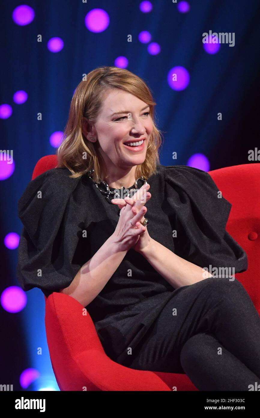 EDITORIAL USE ONLY Cate Blanchett during the filming for the Graham ...