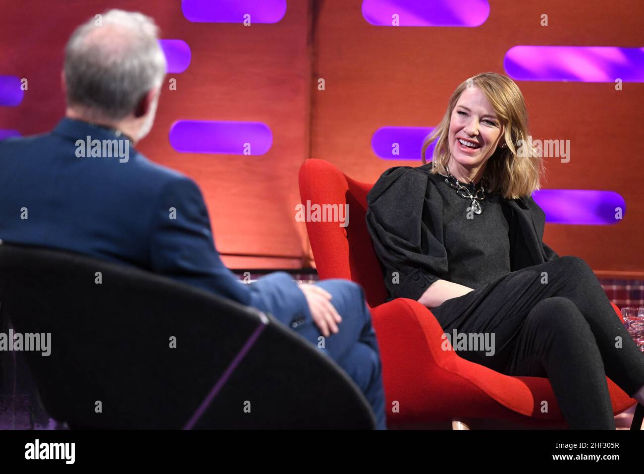 EDITORIAL USE ONLY Cate Blanchett during the filming for the Graham ...