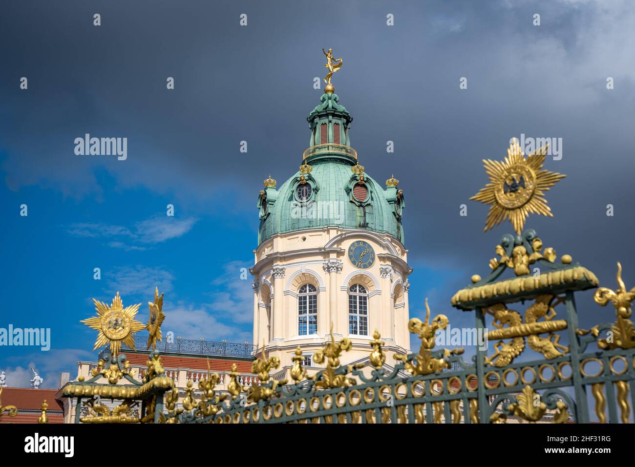 view on berlin castle charlottenburg from the entrane Stock Photo - Alamy