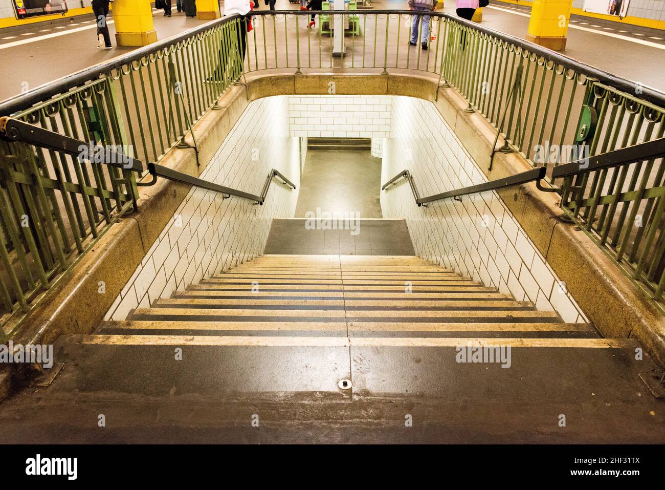Interior of Underground U-Bahn station Hermannplatz, Berlin Stock Photo ...