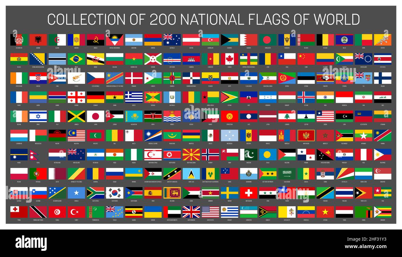 National flags of World countries collection Stock Vector Image & Art ...
