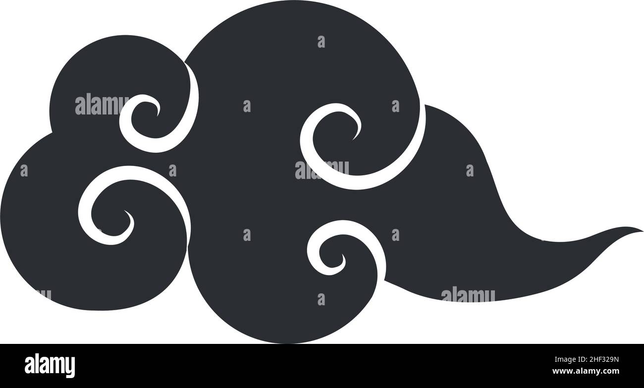 chinese cloud icon on white background Stock Vector Image & Art - Alamy