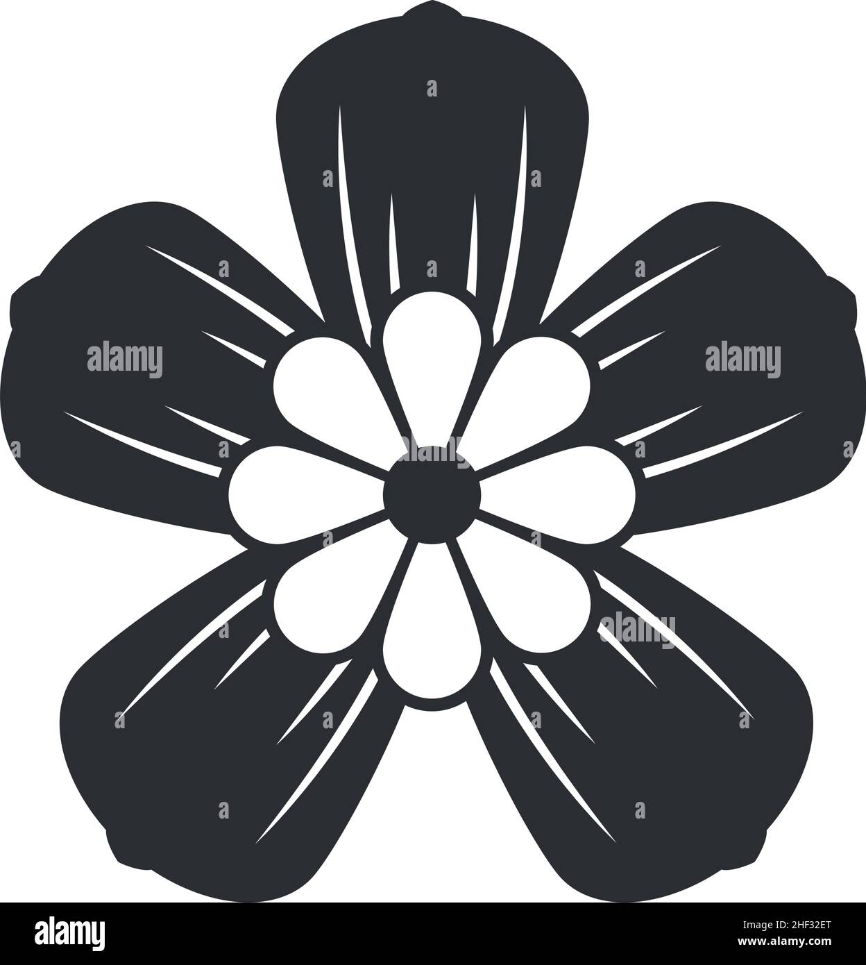 chinese flower icon on white background Stock Vector Image & Art - Alamy