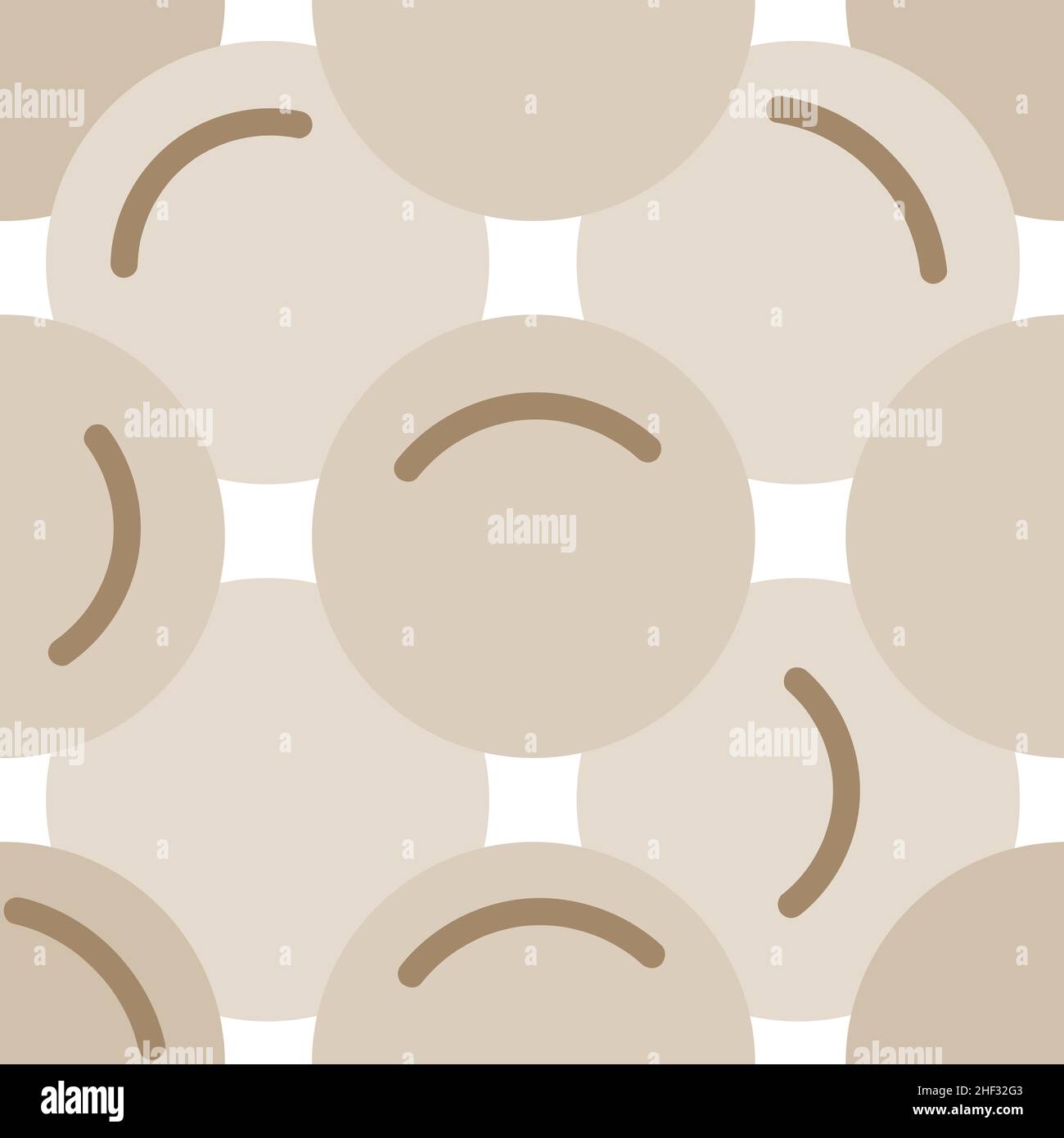 Abstract geometric circle pattern. Beige pastel seamless background ...