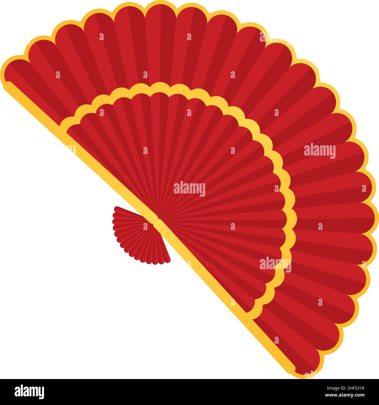 chinese hand fan on white background Stock Vector Image & Art - Alamy