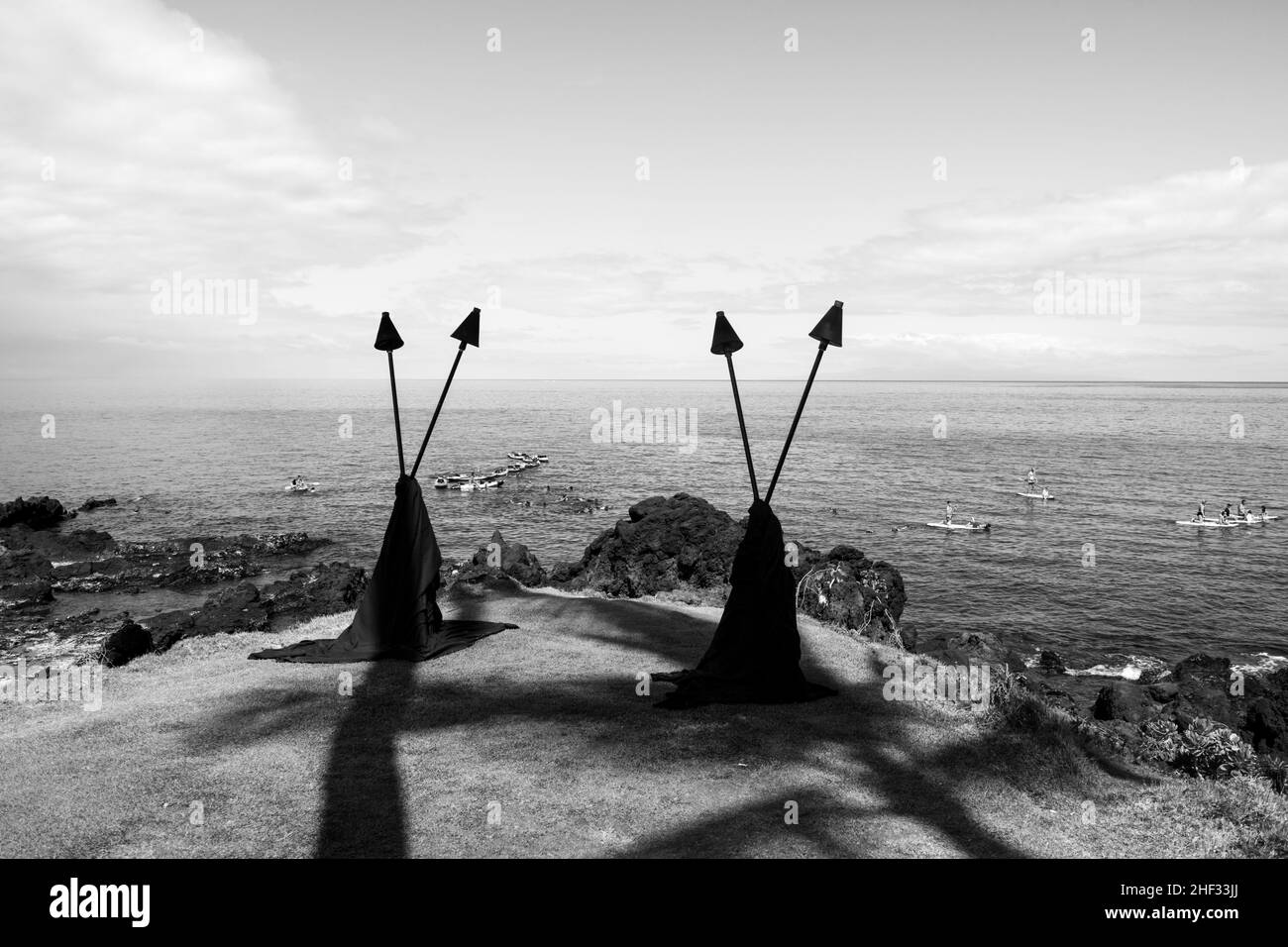 Landscape tranquil beach. Hawaii background, tropical Hawaiian paradise ...