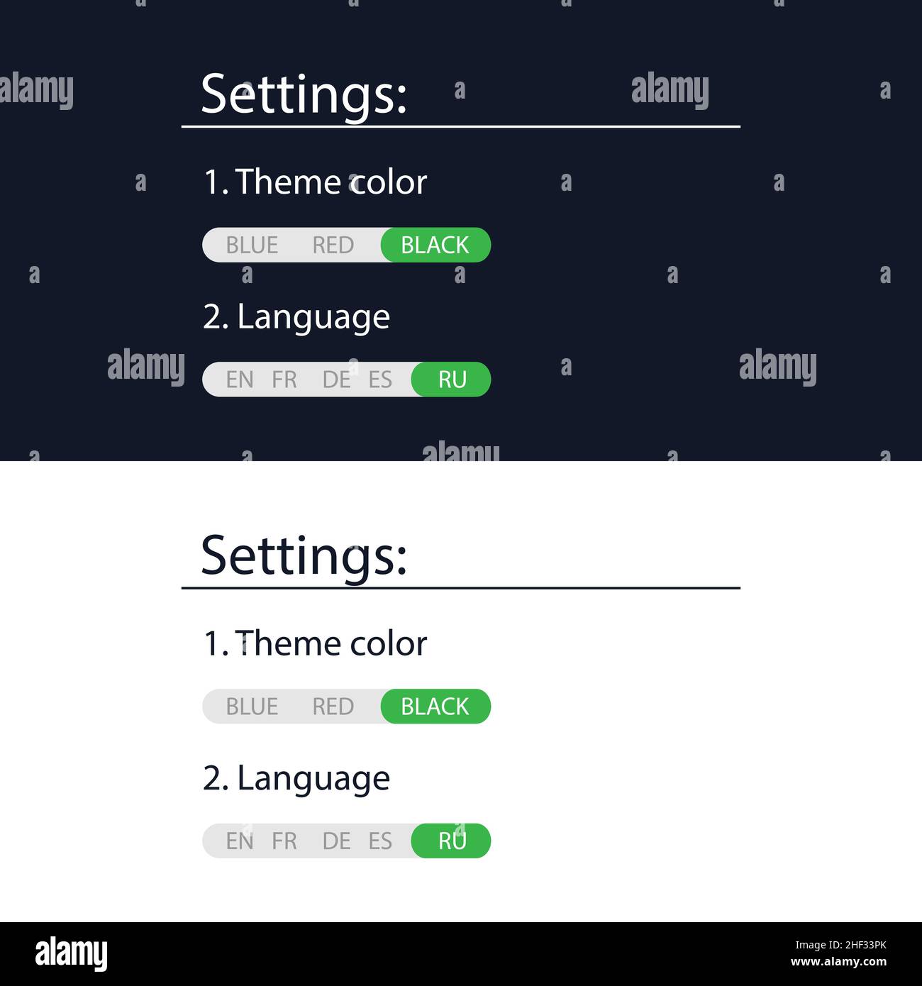 User survey form. Radio sheet is an HTML element of the website ...