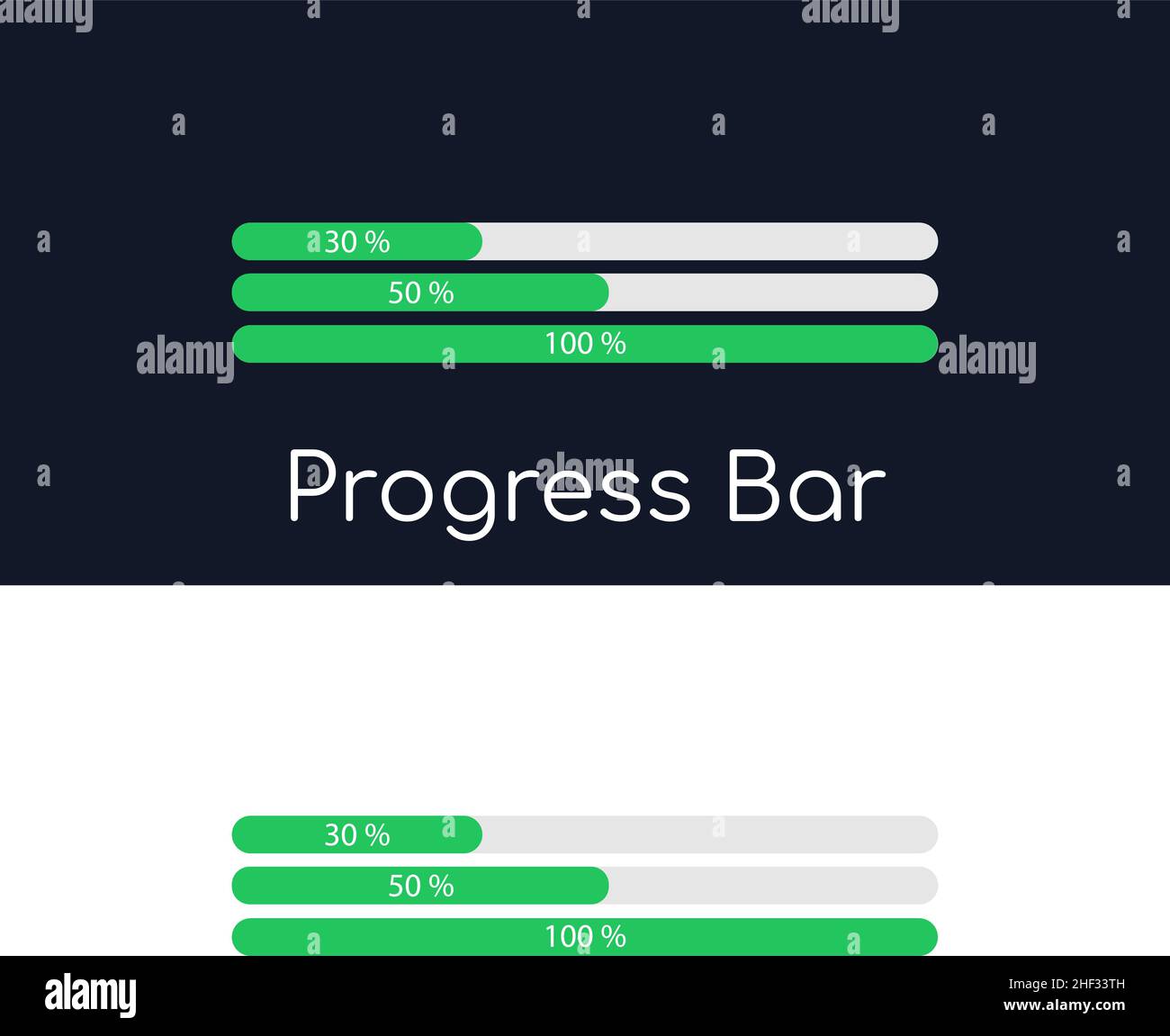 Progress bar, app downloads, file downloads. With the percentages of ...