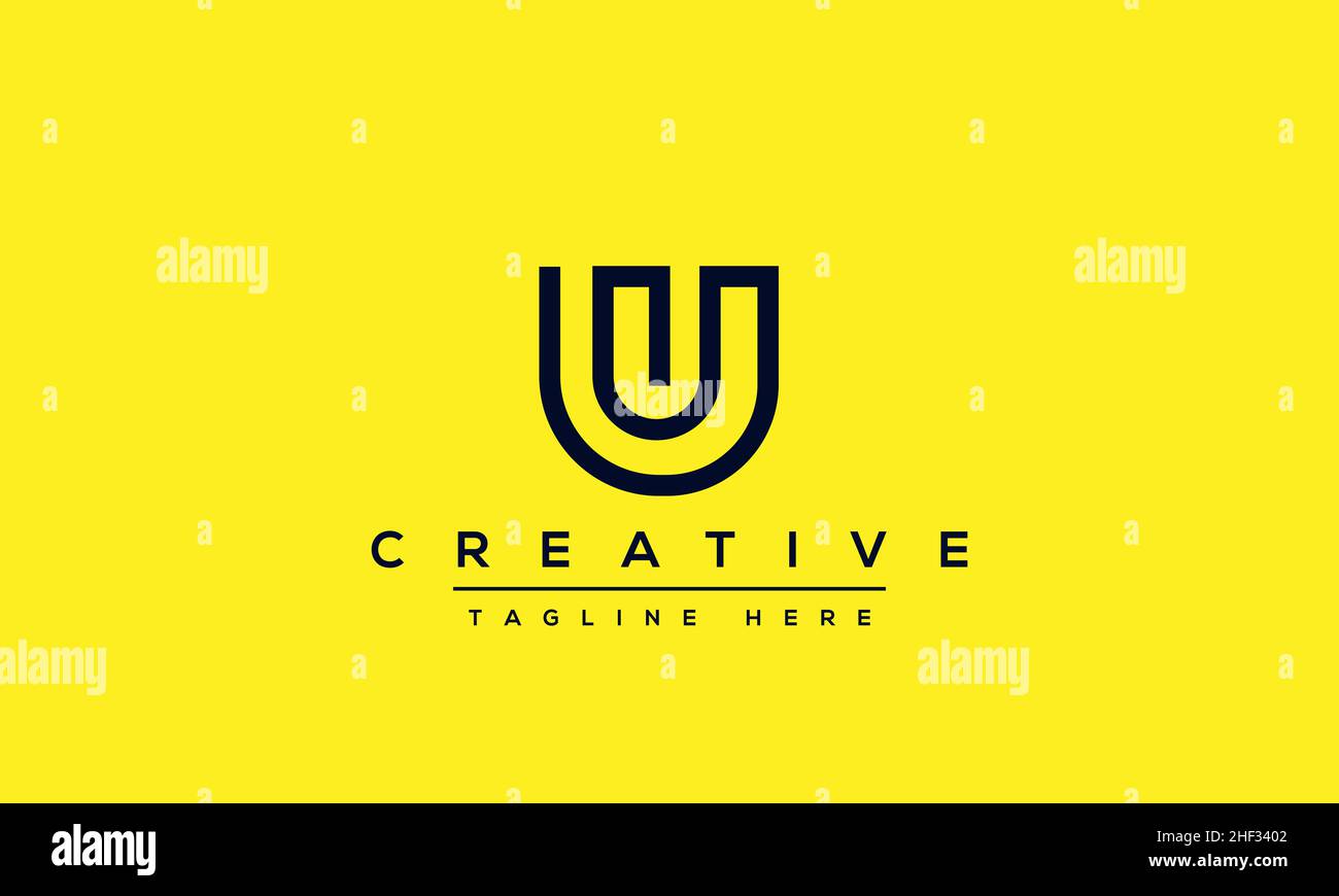 Modern creative letter U Logo Design. U UU icon initials based Monogram ...