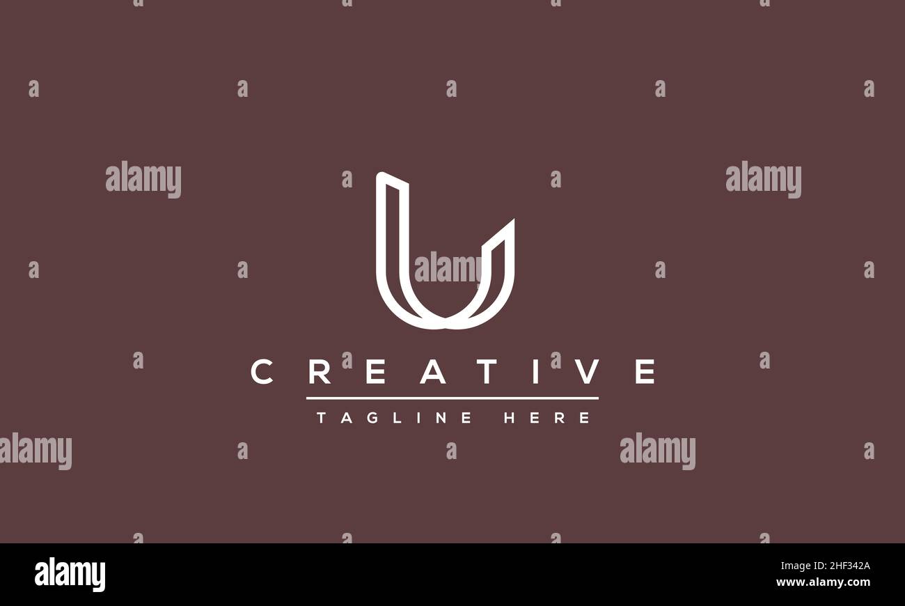 Modern creative letter U Logo Design. U UU icon initials based Monogram ...