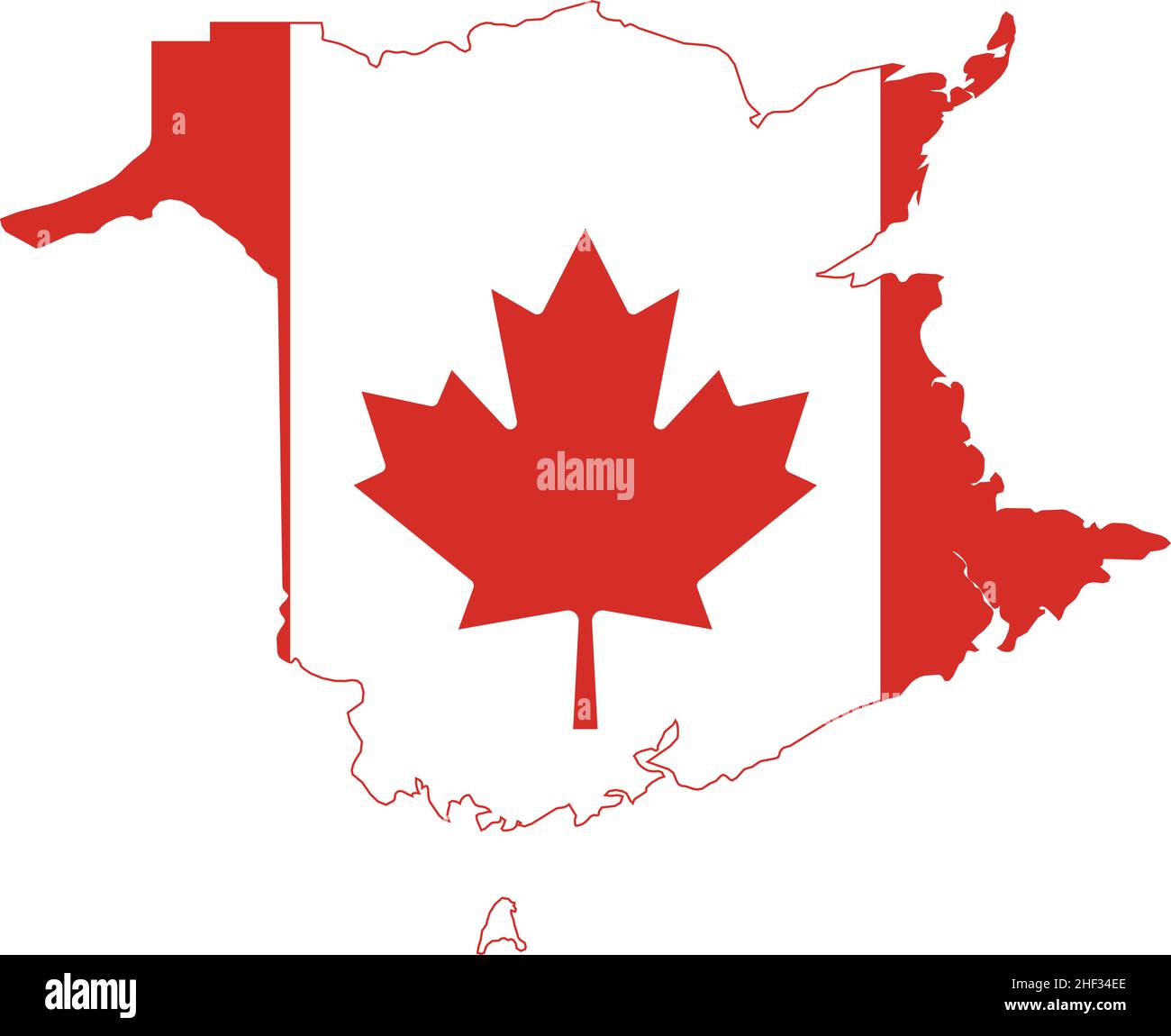Flat vector administrative flag map of the Canadian territory of NEW ...