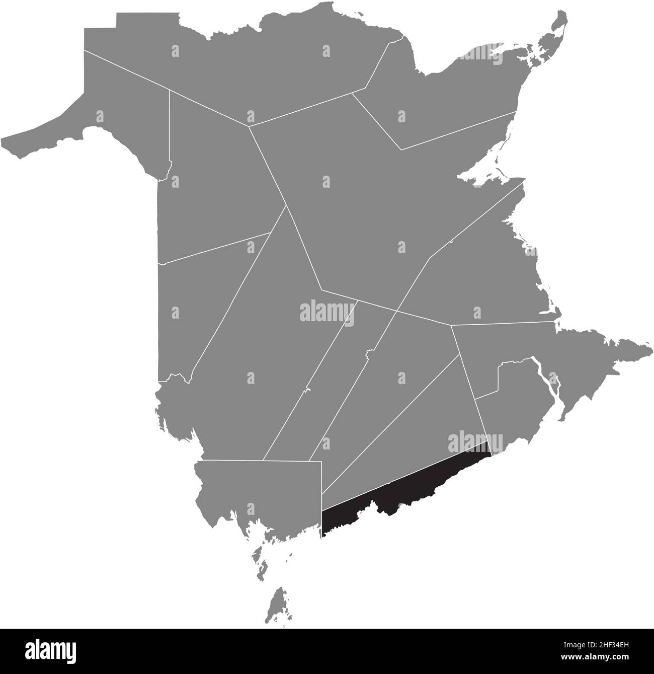 New brunswick road map hi-res stock photography and images - Alamy
