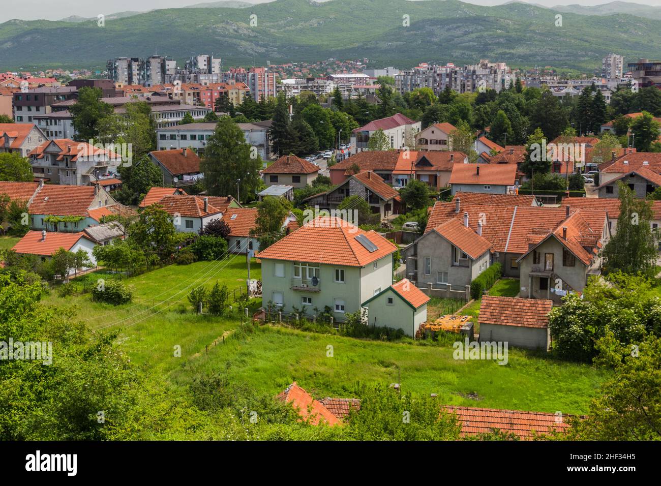 Aerial view of Niksic, Montenegro Stock Photo - Alamy