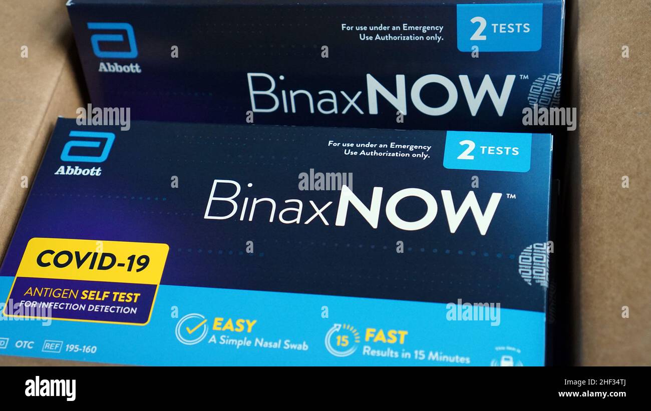 Shipment arrives with BinaxNow COVID-19 antigen rapid home self-test ...