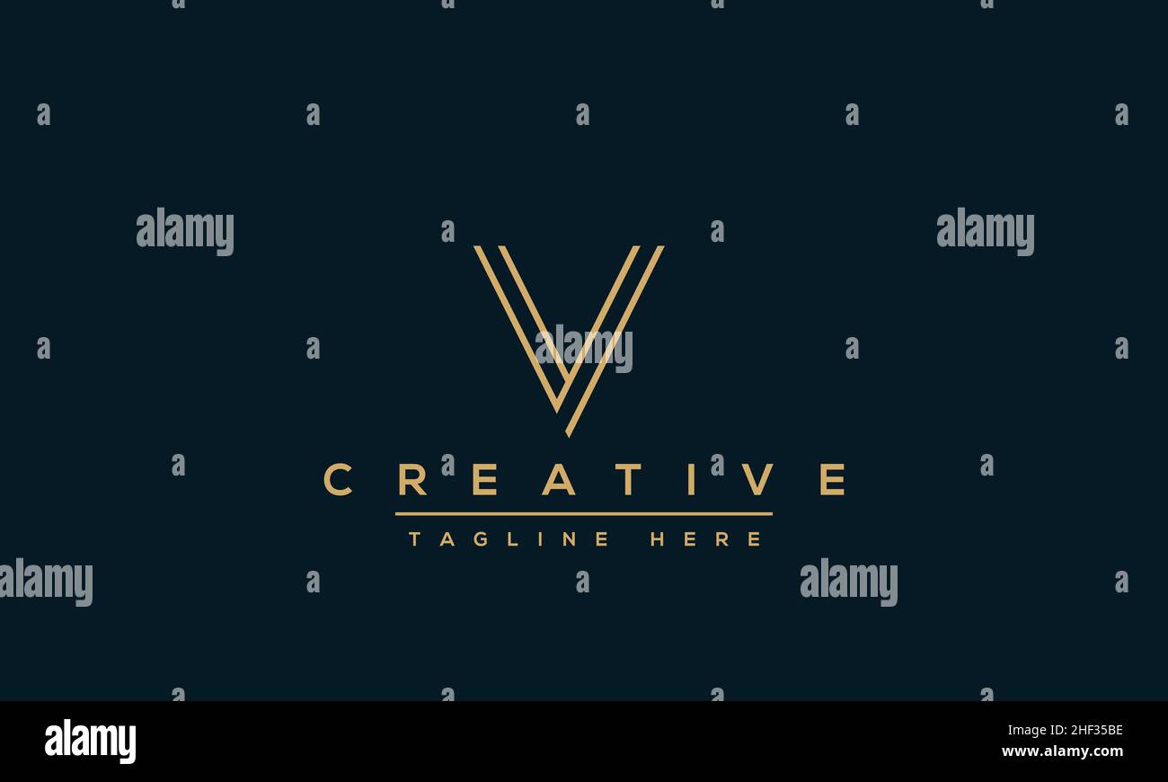 Modern creative V Logo Design and template. V VV icon initials based ...