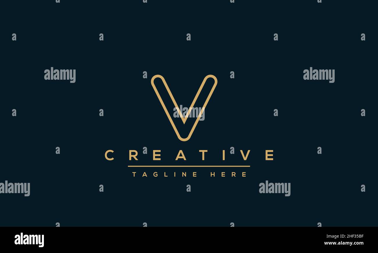 Modern creative V Logo Design and template. V VV icon initials based ...