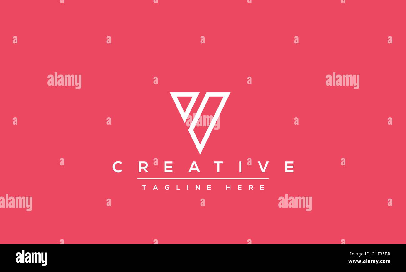 Modern creative V Logo Design and template. V VV icon initials based ...