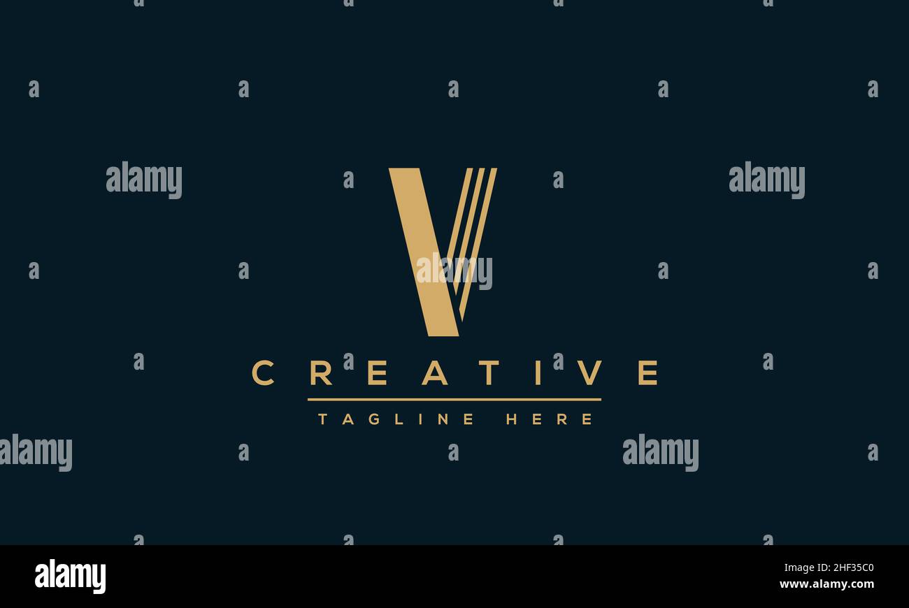 Modern creative V Logo Design and template. V VV icon initials based ...