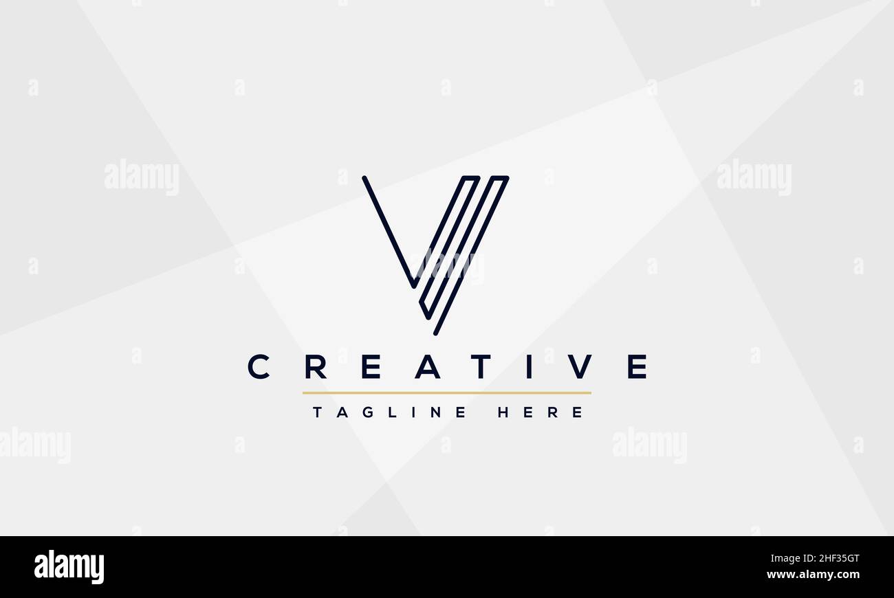 Modern creative V Logo Design and template. V VV icon initials based ...