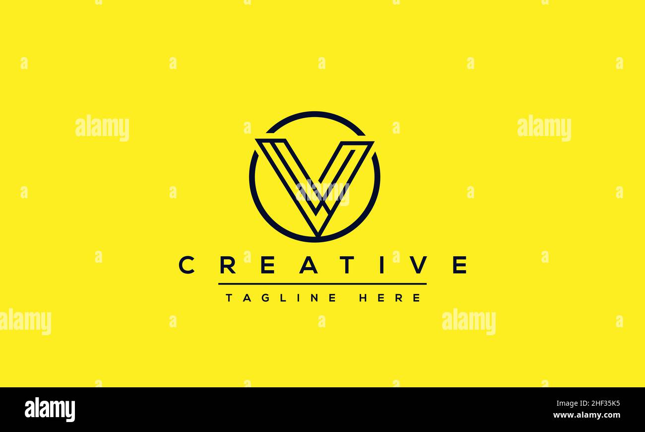 Modern creative V Logo Design and template. V VV icon initials based ...