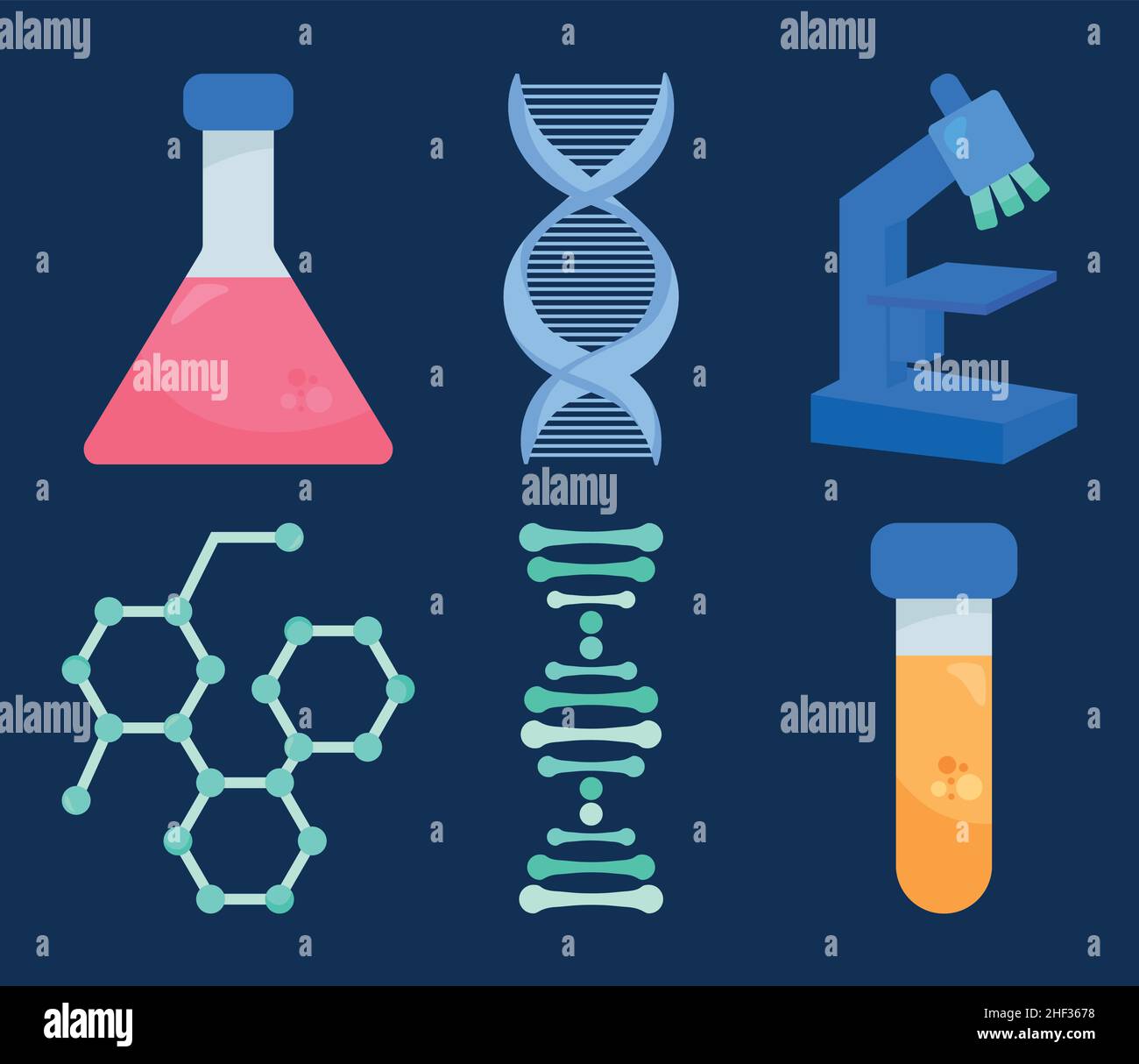 lab and dna icon set Stock Vector Image & Art - Alamy