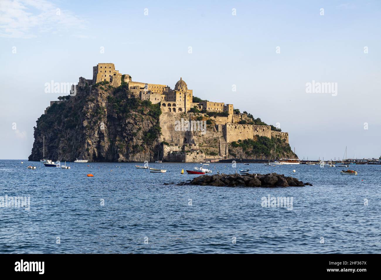 View of Aragonese Castle (Castello Aragonese), the most famous landmark ...