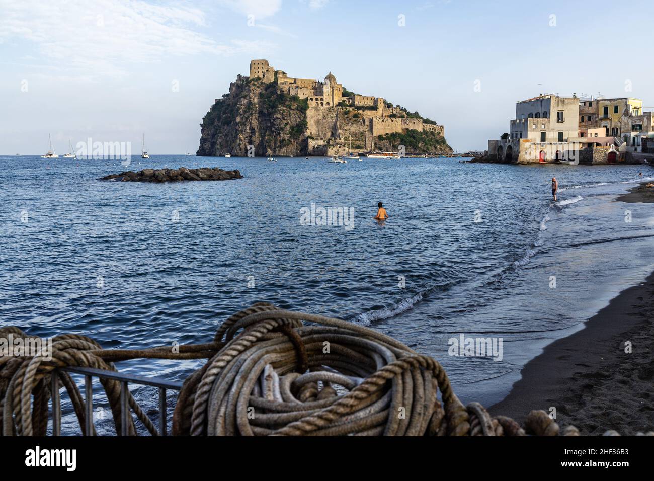 View of Aragonese Castle (Castello Aragonese), the most famous landmark ...
