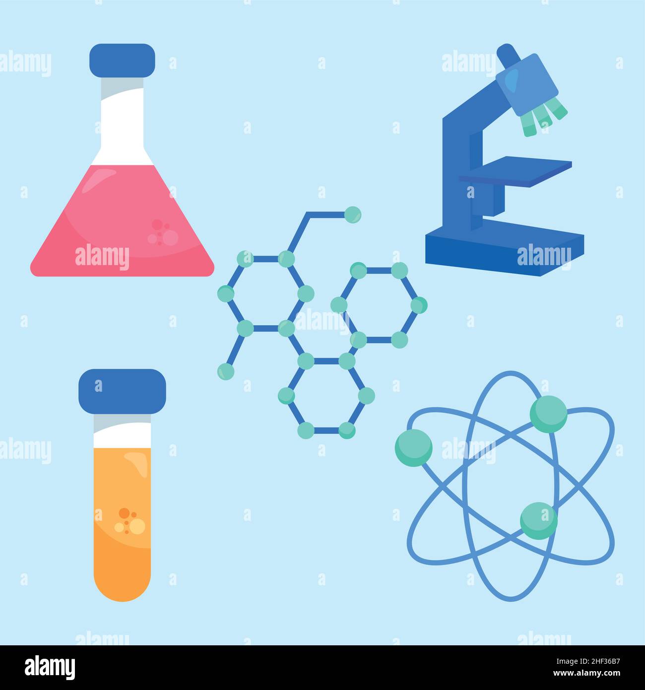 dna and chemical icon set Stock Vector Image & Art - Alamy
