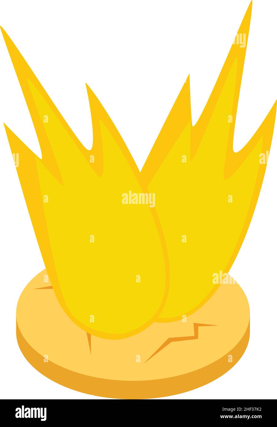 Heavy explosion icon isometric vector. Consequence of military action ...