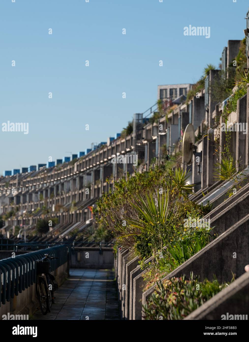 Brutalist Alexandra and Ainsworth Estate in Rowley Way, Belsize Park ...