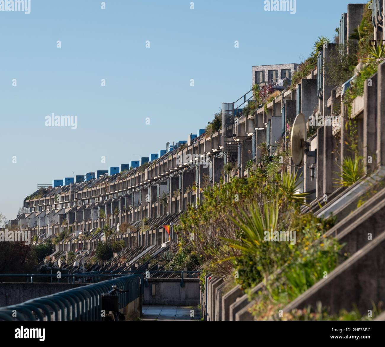 Brutalist Alexandra and Ainsworth Estate in Rowley Way, Belsize Park ...