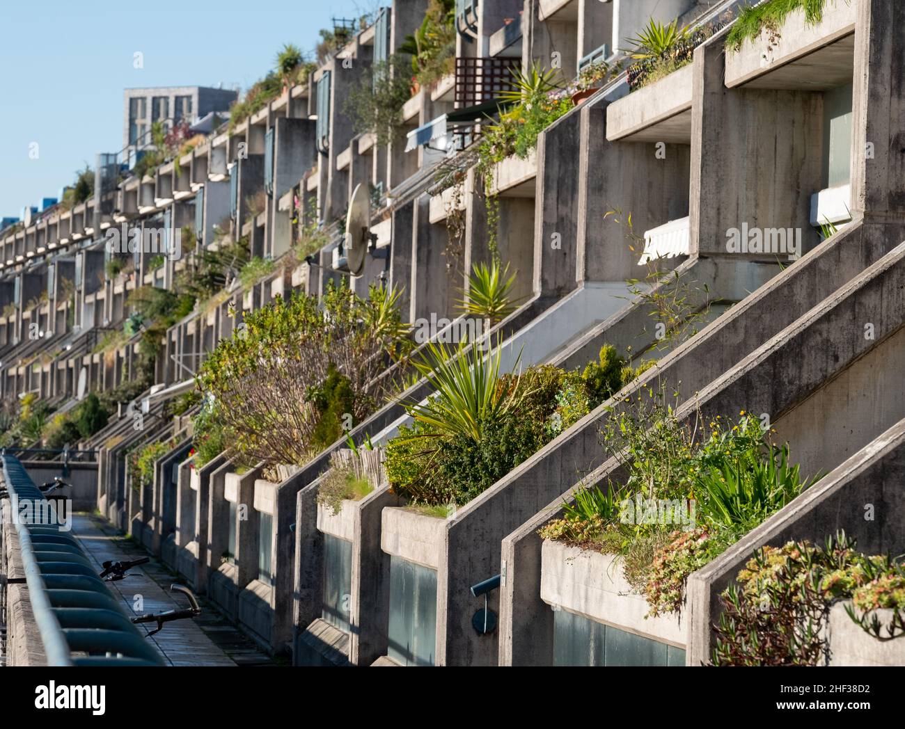 Brutalist Alexandra and Ainsworth Estate in Rowley Way, Belsize Park ...