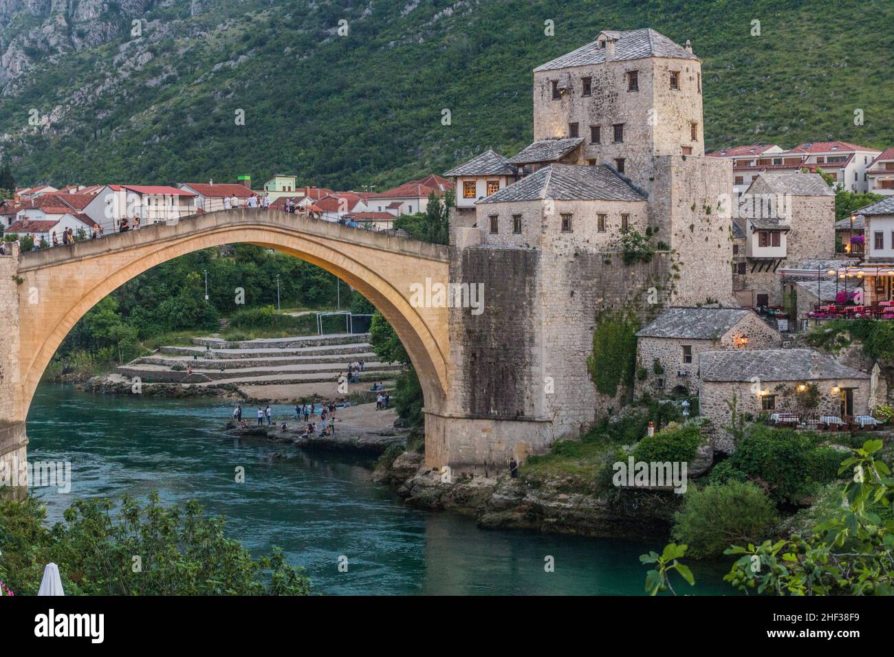 Stari most (Old Bridge) in Mostar. Bosnia and Herzegovina Stock Photo ...