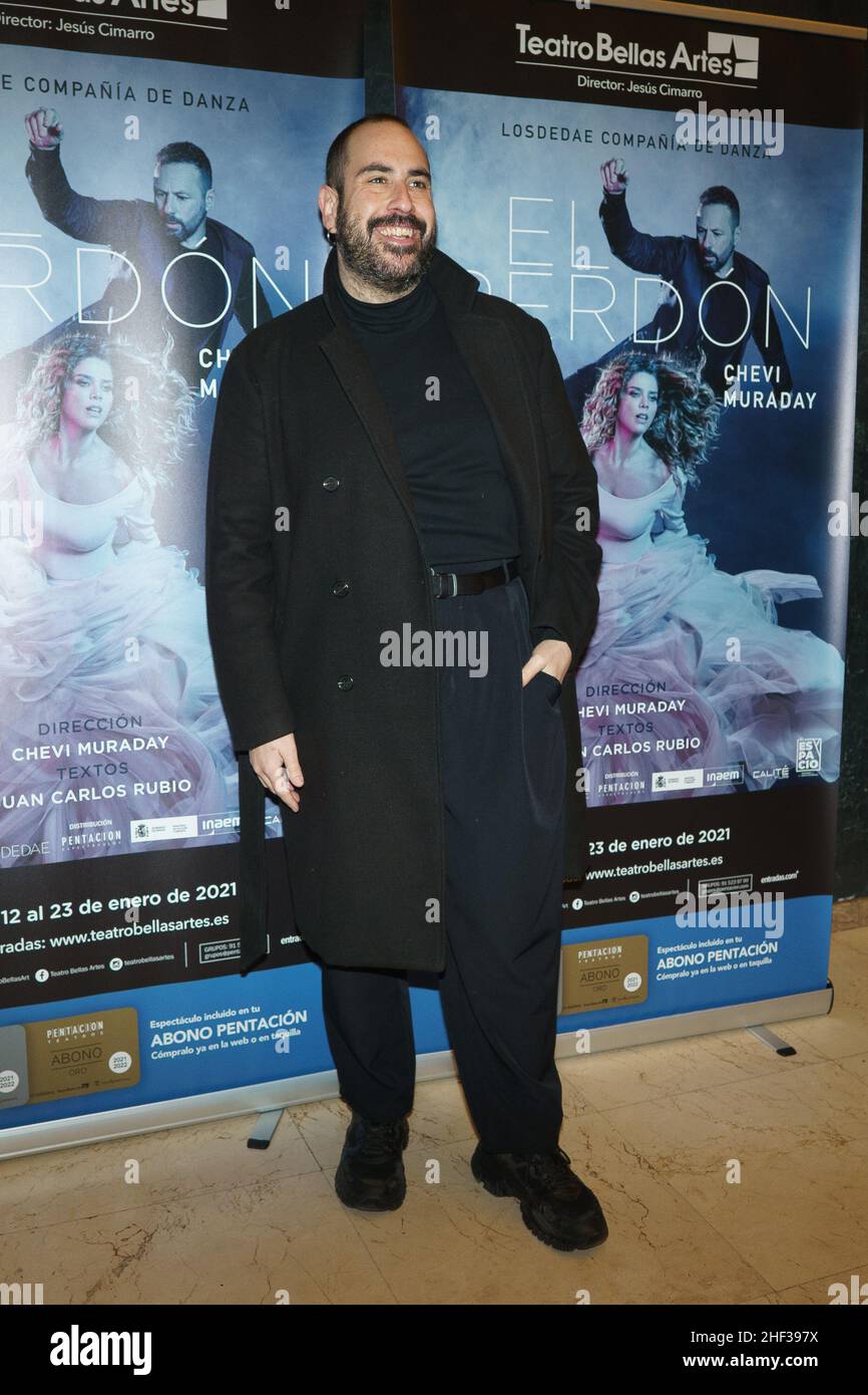 Madrid, Spain. 13th Jan, 2022. Alberto Velasco attends the 'El Perdon ...
