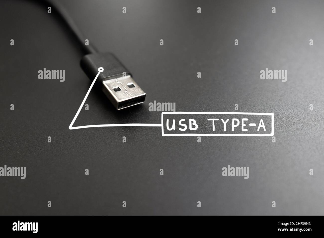 Connecting cable usb type A wire. Popular technological standard Stock ...