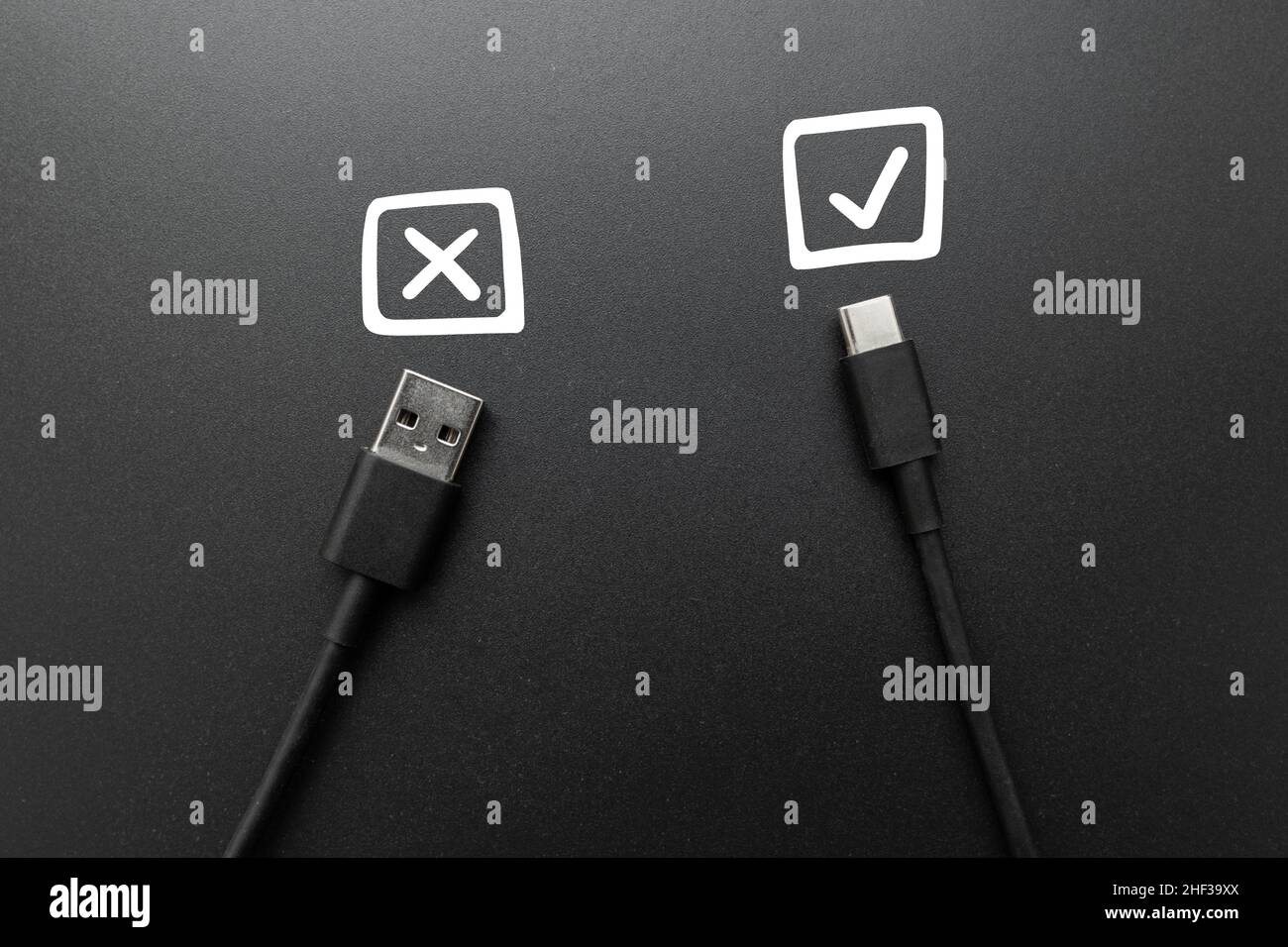 Old and modern usb standard type C and type A Stock Photo - Alamy