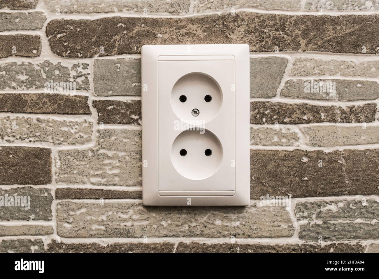 Dual power socket connecting electrical appliances at home energy on ...