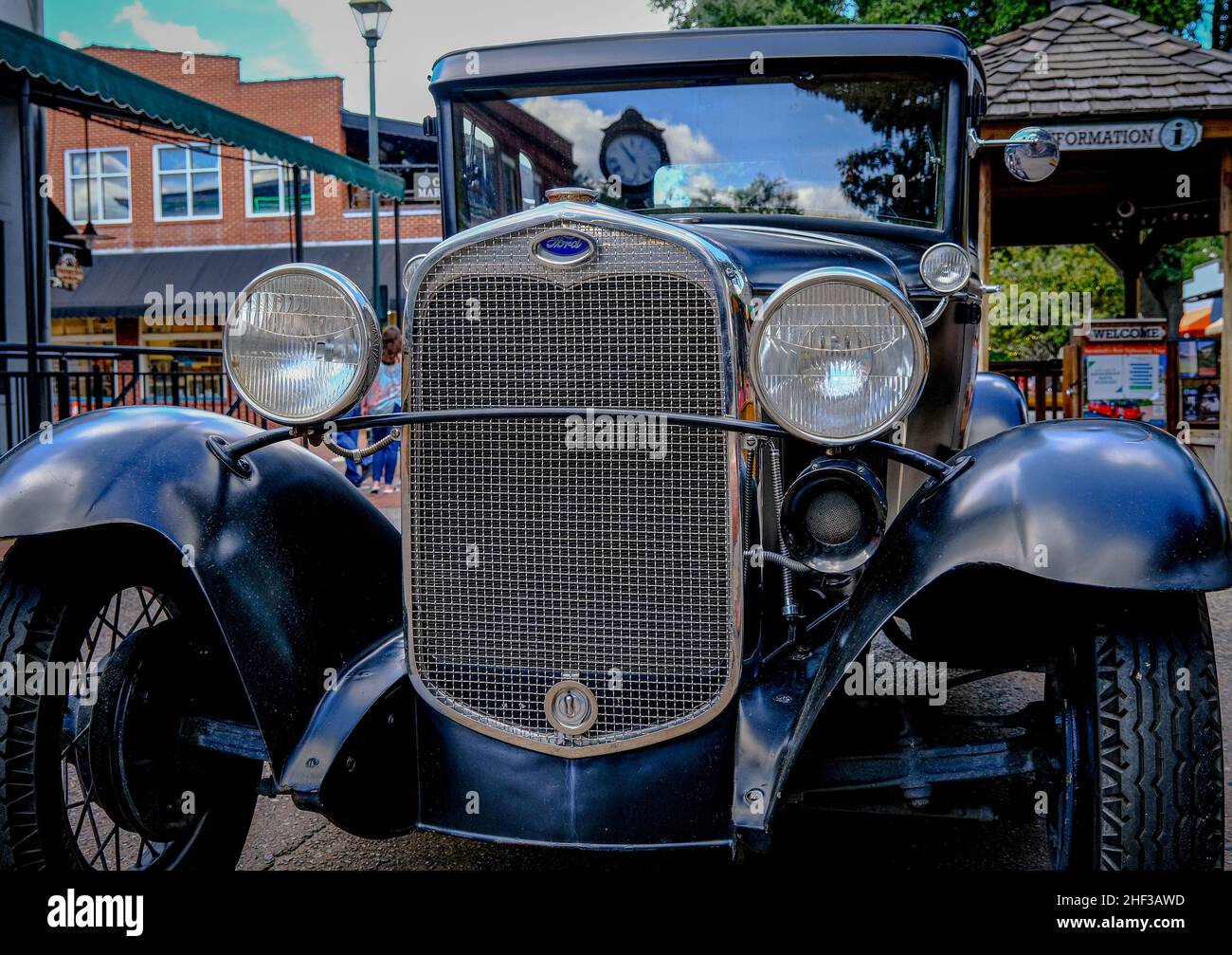 Front of a Classic Old Ford Stock Photo - Alamy