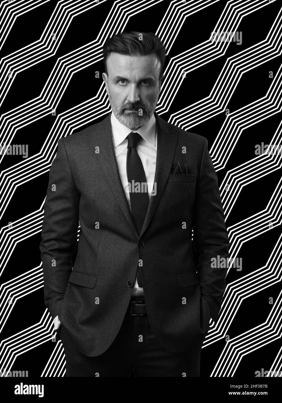 Mature elegant male entrepreneur Black and White Stock Photos & Images ...