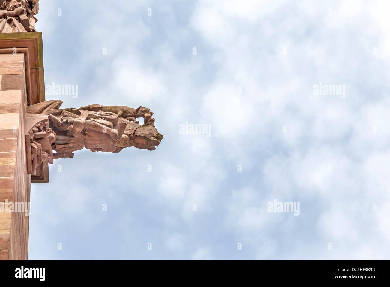 gargoyle witgh grimace at Freiburg Minster Stock Photo - Alamy