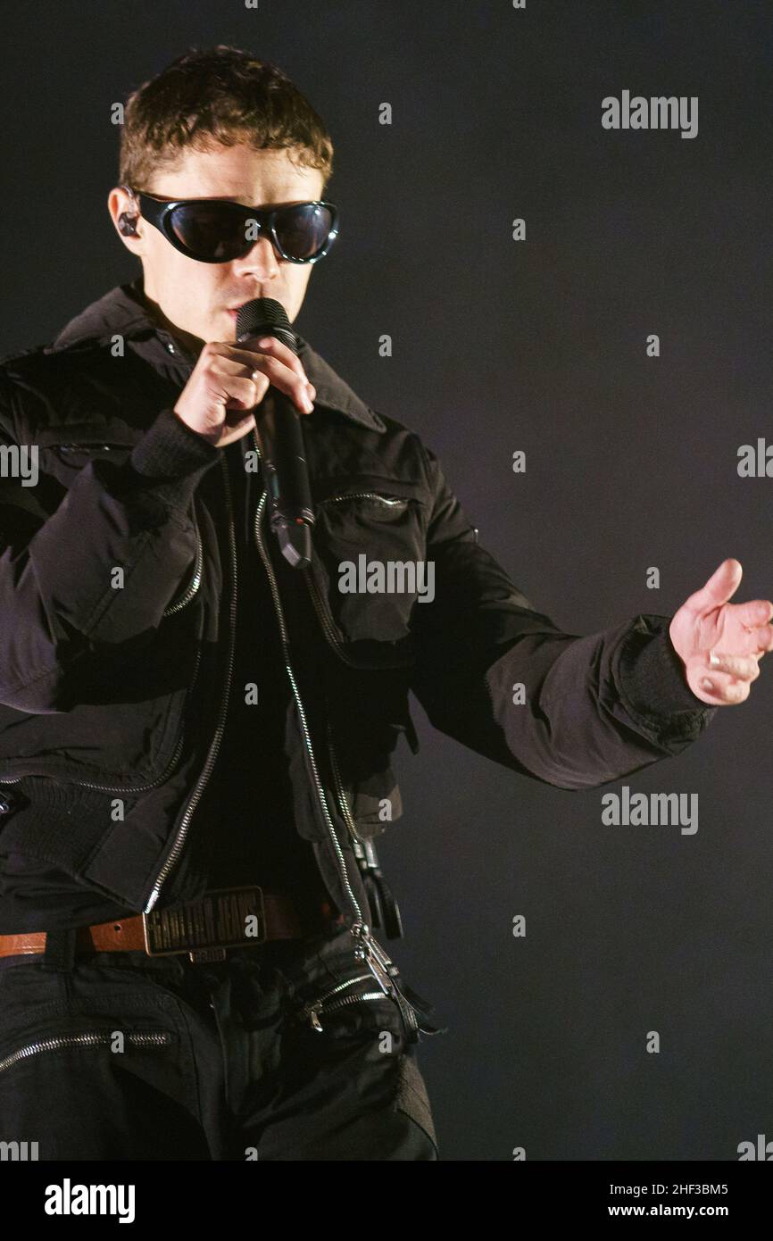 Madrid, Spain. 14th Jan, 2022. Singer Christian Senra, artistically ...