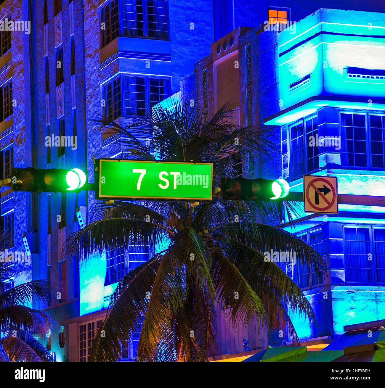 Miami beach 7th street sign hi-res stock photography and images - Alamy