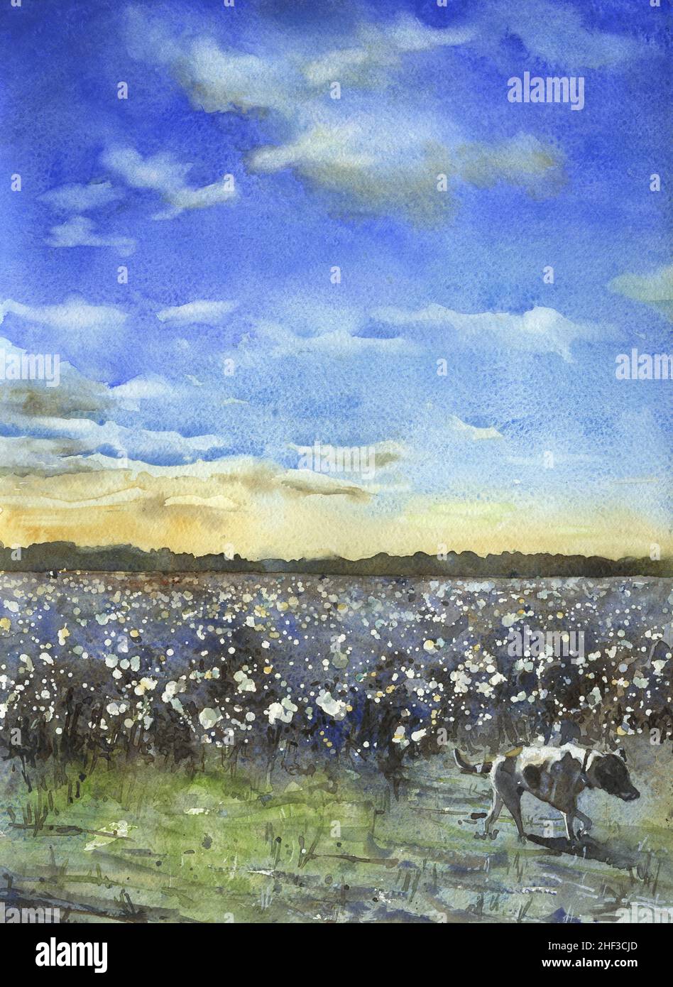 Cotton Field Painting