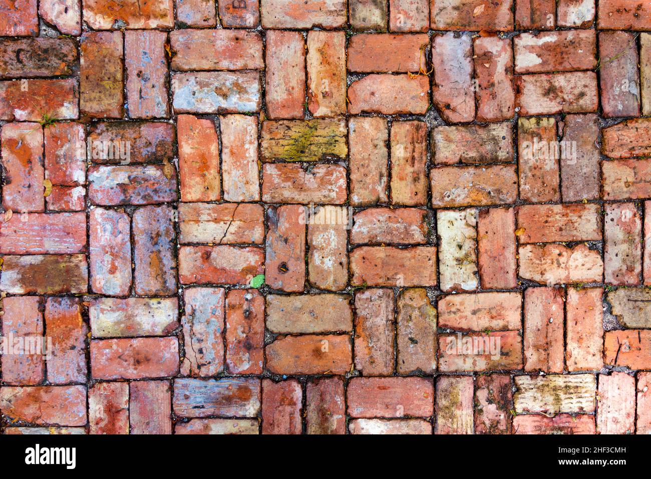 floor with old historic red brick stones Stock Photo - Alamy