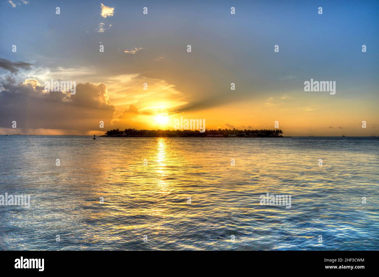spectacular sunset at Key West at famous Mallory place Stock Photo - Alamy
