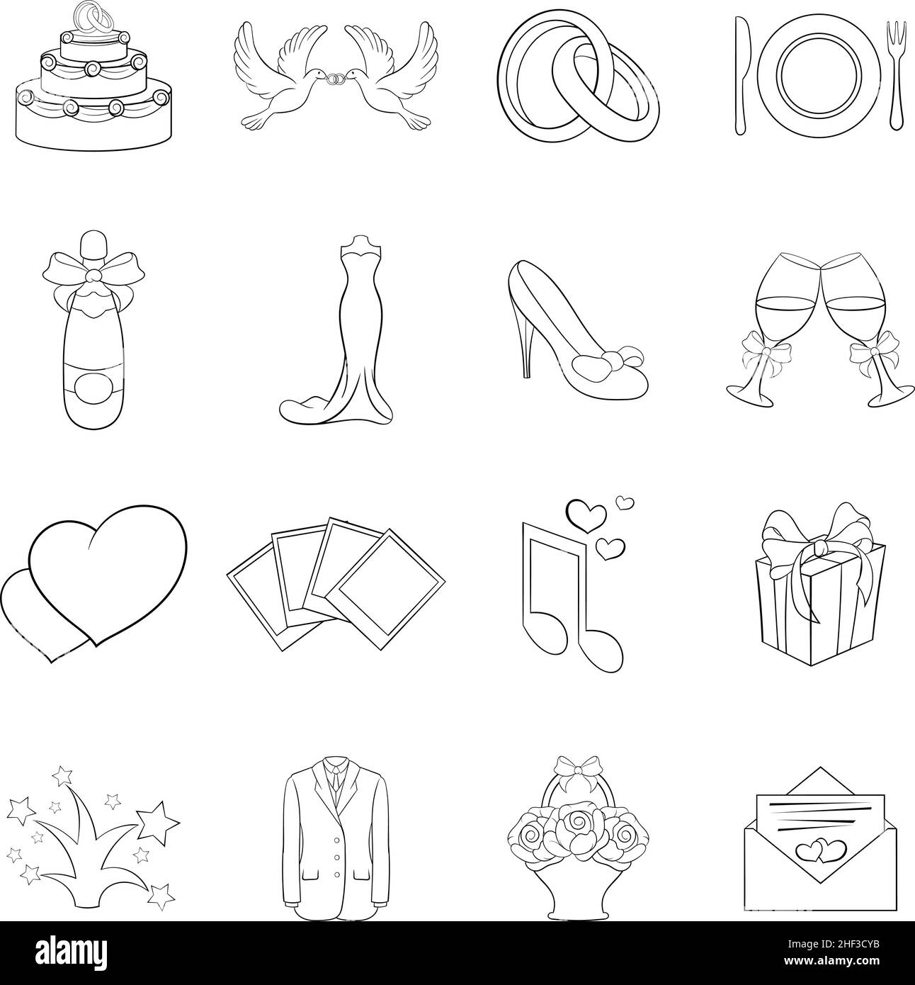 Wedding cake couple in background Cut Out Stock Images & Pictures - Alamy